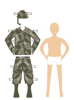 Soldier Boy Paper Doll Crafts