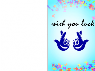 Greeting Cards Wish You Good Luck - Free Printable Online