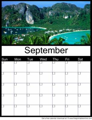 September Monthly Calendar Printables - Free Printable Online