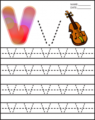 Letter V Alphabet Worksheet