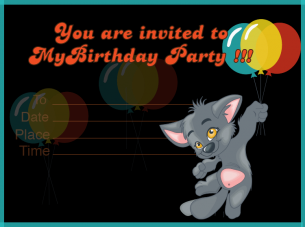 Furry Friend Birthday Invitation