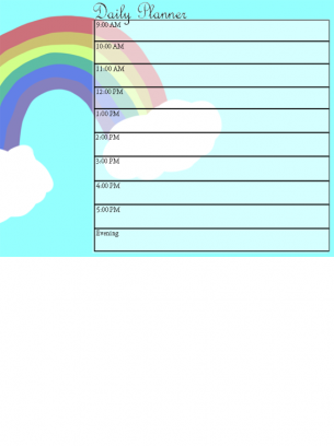 Rainbow Daily Calendar