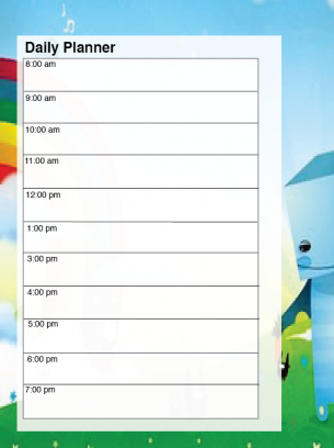 Blue Themed Daily Planner