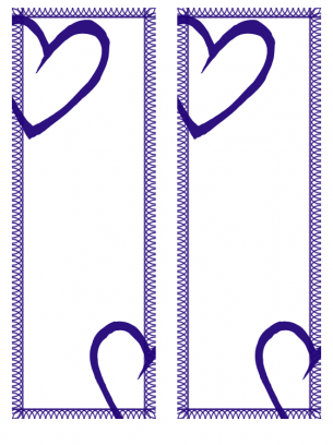 Blue Heart Design Bookmark