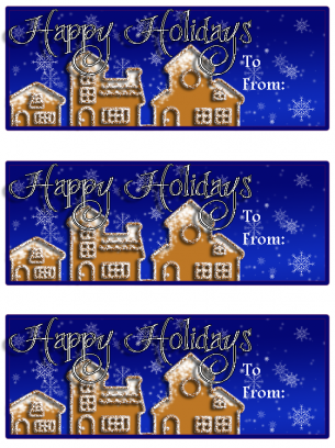 Snow Village Holiday Card