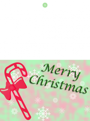 Candy Cane Snowflake Money Card