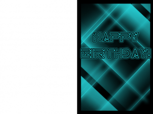 Tron Printable Birthday Cards