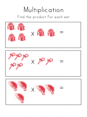 Christmas Multiplication Worksheet