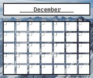Free Monthly Calendar December - Free Printable Online
