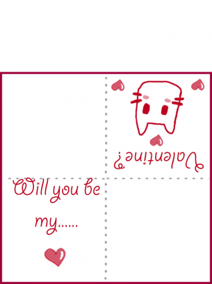 Be My Valentine Pink Card