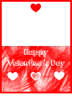 Valentine's Day Card Red Hearts