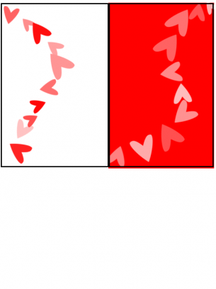 Valentine's Day Card White Hearts