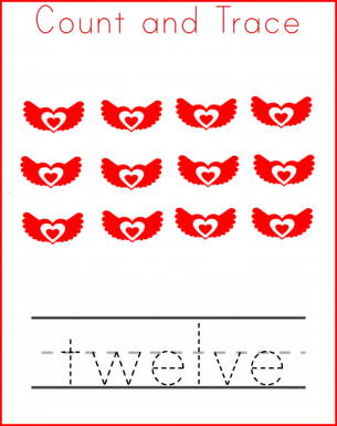 Valentine Trace Worksheets Twelve